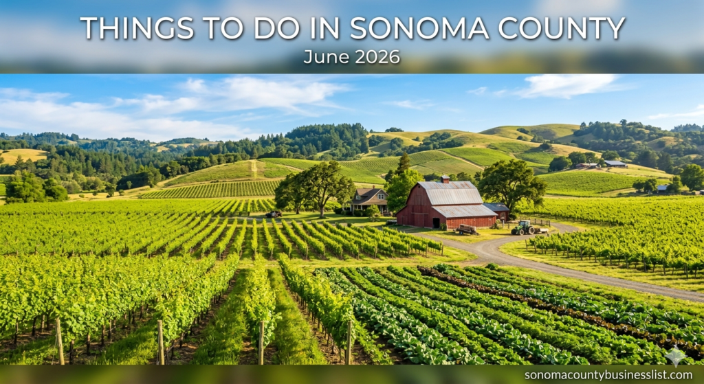 Things to do in Sonoma County in June 2026 - Sonoma County Business List